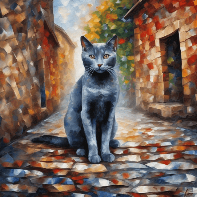 Elevating Elegance: Framing Options for Russian Blue Cat Art